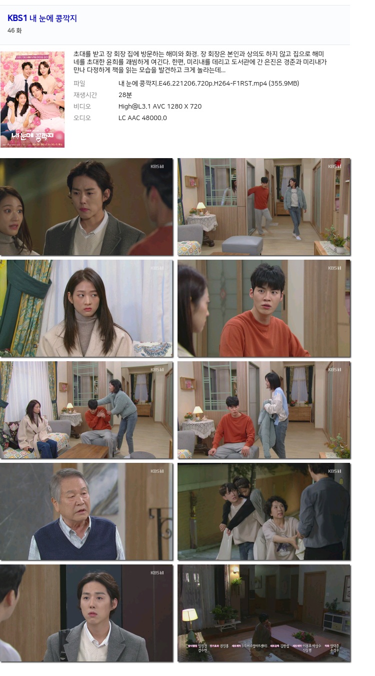 [KBS1] 내 눈에 콩깍지.E46.221206.720p.H264-F1RST 저장 - 파일썬