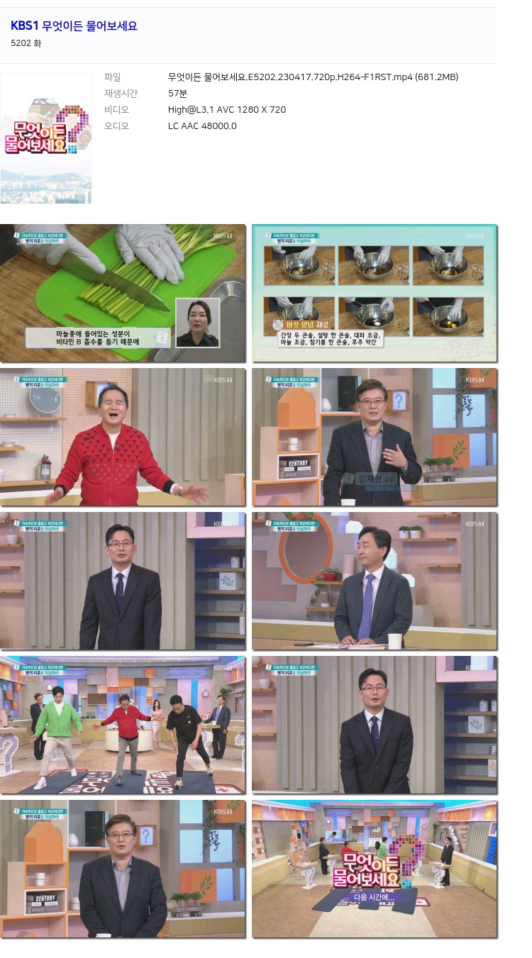 [KBS1] 무엇이든 물어보세요.E5202.230417.720p.H264-F1RST 저장 - 파일썬